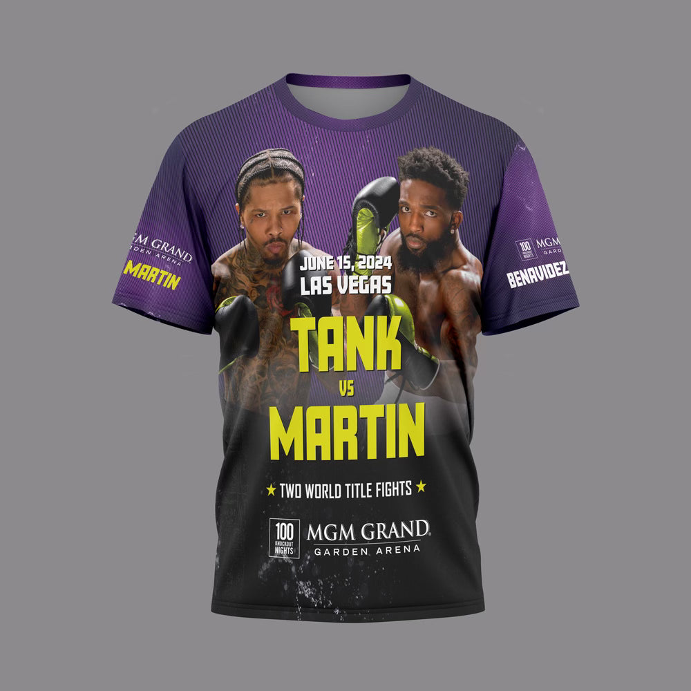 Men's "Tank" Davis vs Frank Martin Graphic Short Sleeve Shirt – BOXING ...
