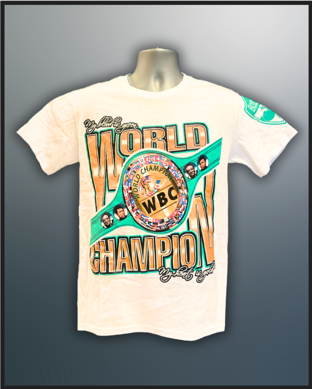 WBC Championship Belt T-Shirt in White - Front & Back Graphics – BOXING ...