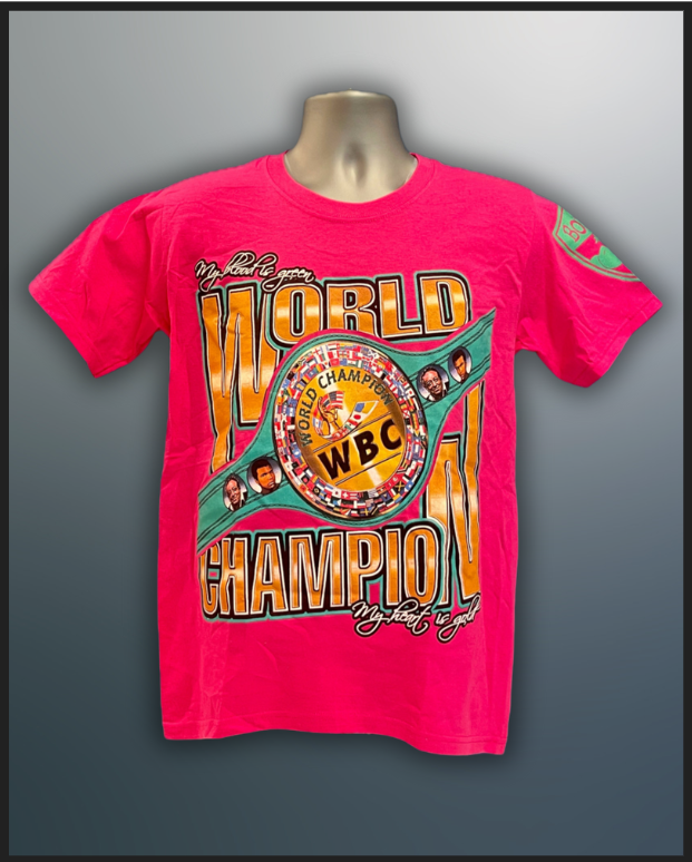 WBC Championship Belt T-Shirt Hot Pink - Front & Back Graphics – BOXING ...